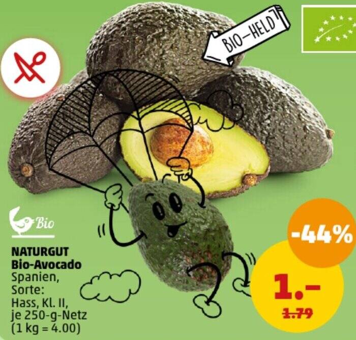 NATURGUT Bio-Avocado 250 g Netz Angebot bei PENNY