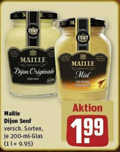 Maille Dijon Senf 200 ml Glas Angebot bei REWE