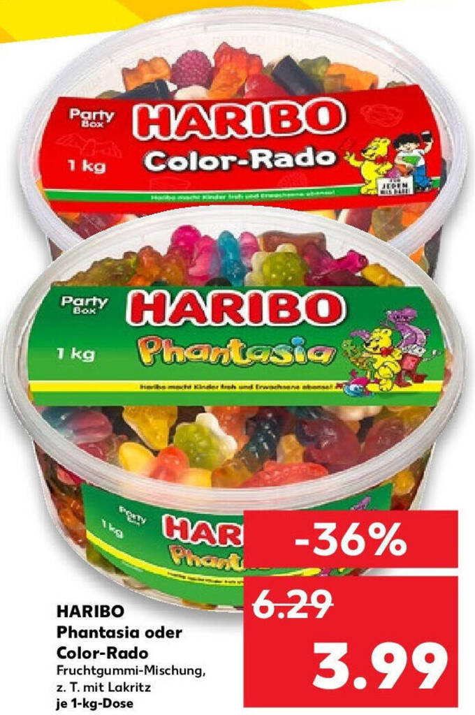HARIBO Phantasia oder Color-Rado 1 kg Dose Angebot bei Kaufland