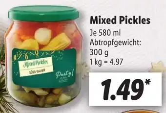 Mixed Pickles 580 ml Angebot bei Lidl