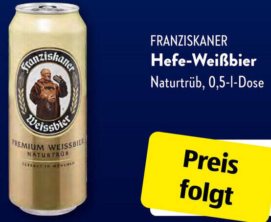 FRANZISKANER Hefe-Weißbier 0,5 L Dose Angebot bei Aldi Süd
