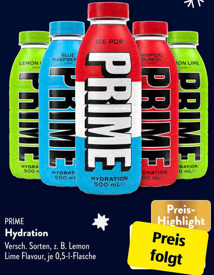 PRIME Hydration 0,5 L Flasche Angebot bei Aldi Süd
