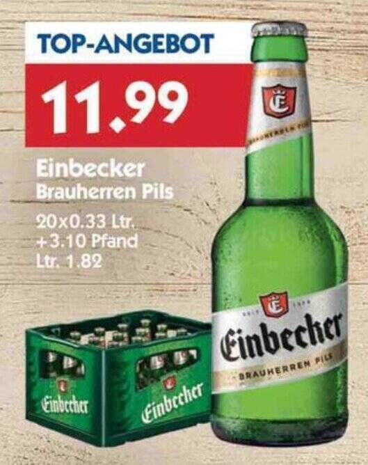 Einbecker Brauherren Pils 20x0.33 Ltr. Angebot bei Hol'ab Getränkemarkt
