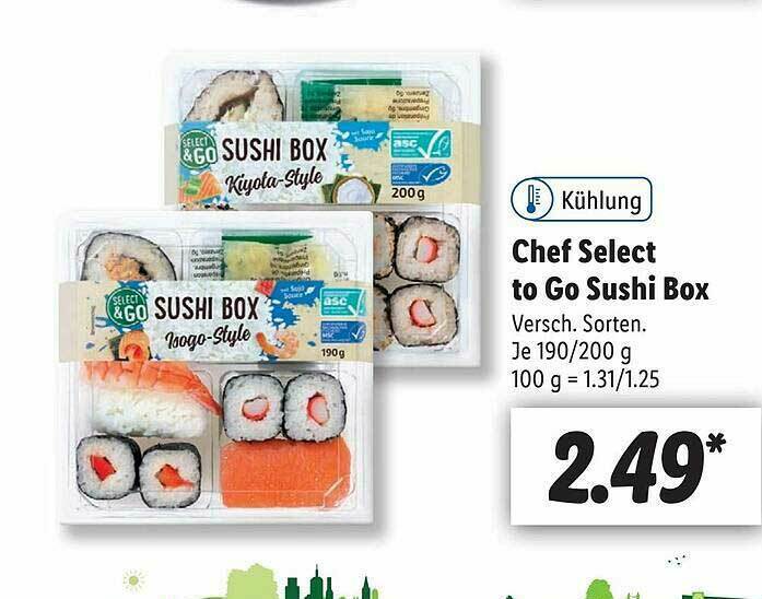 Chef Select To Go Sushi Box Angebot bei Lidl