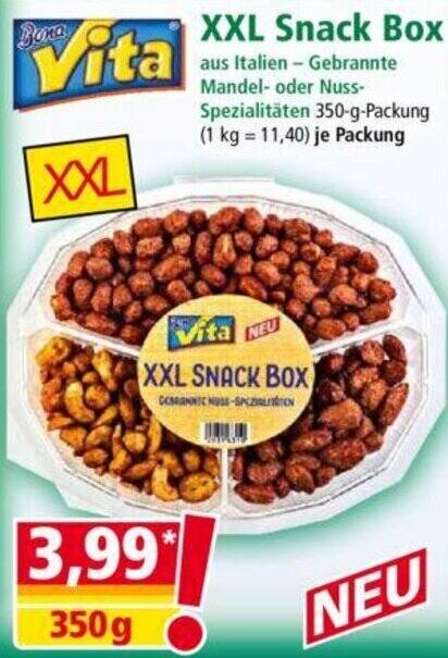 Bona Vita XXL Snack Box 350 g Packung Angebot bei Norma