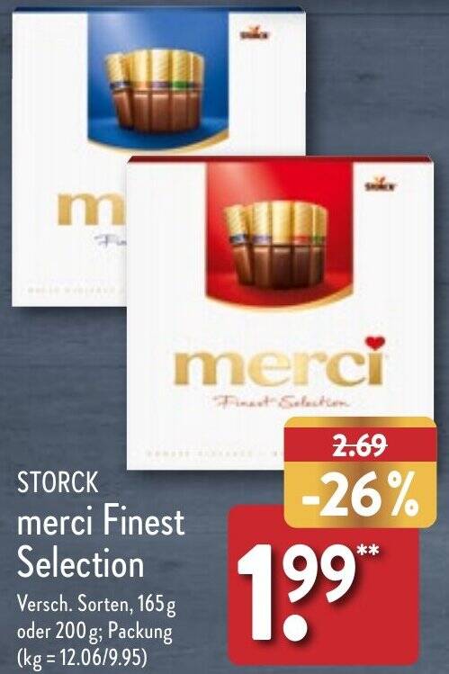 STORCK merci Finest Selection 165 g oder 200 g Angebot bei Aldi Nord