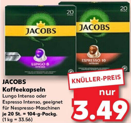 Wunderschone Jacobs Kaffeekapseln Angebot Ebenbild