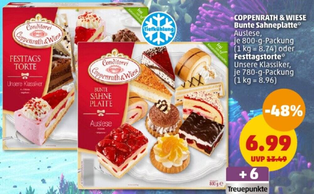 COPPENRATH & WIESE Bunte Sahneplatte 800 g oder Festtagstorte 780 g ...