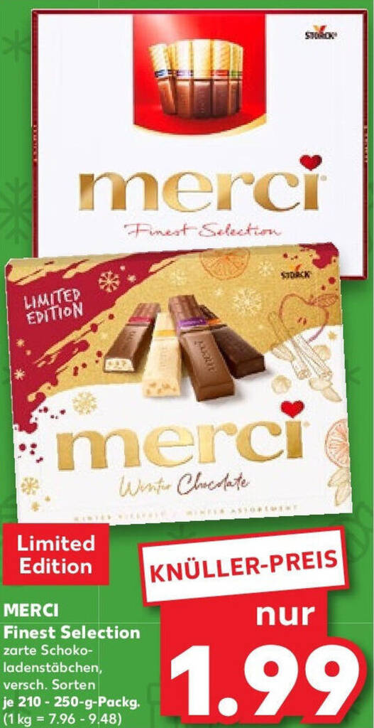 MERCI Finest Selection 210-250 g Packg. Angebot bei Kaufland