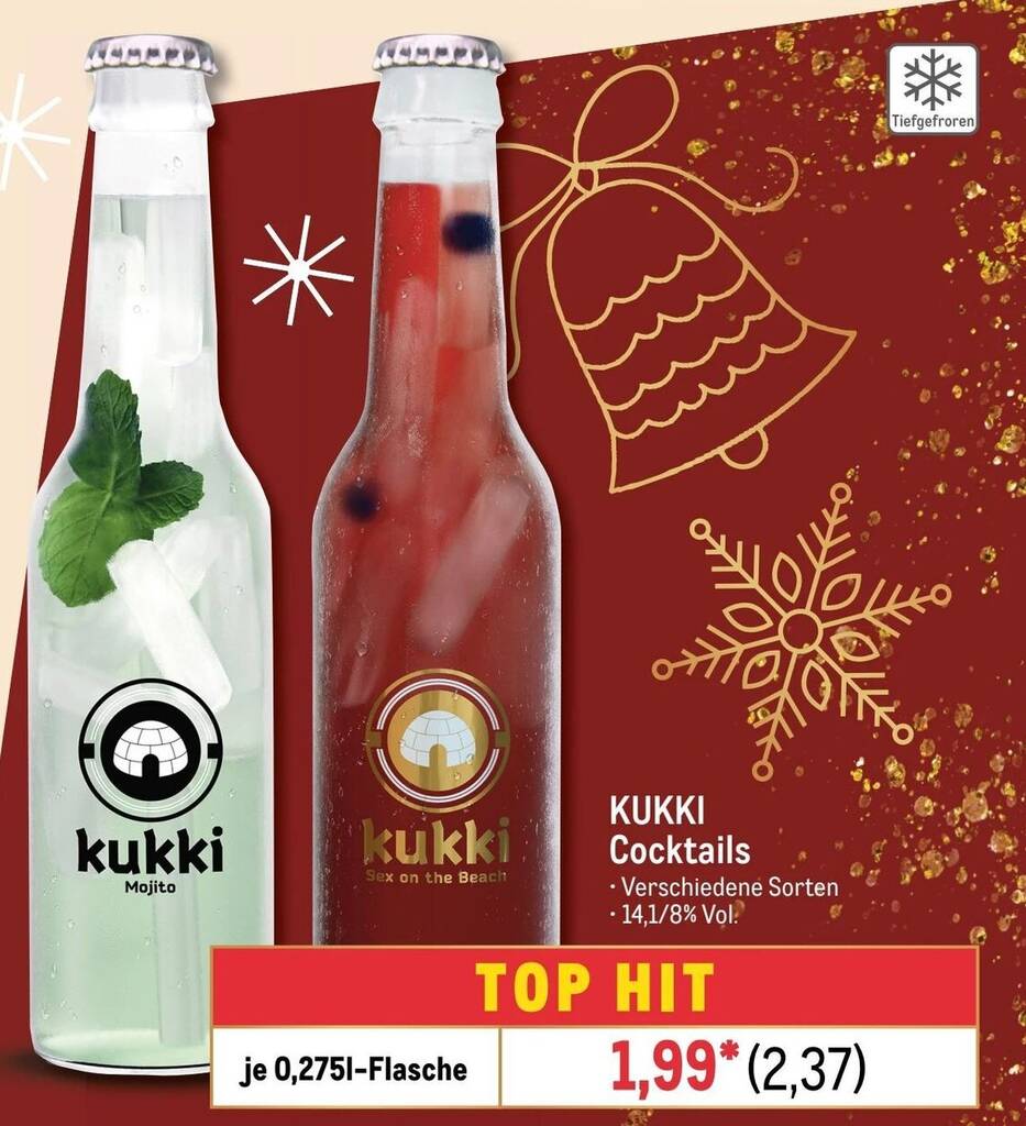 KUKKI Cocktails je 0,2751-Flasche Angebot bei METRO