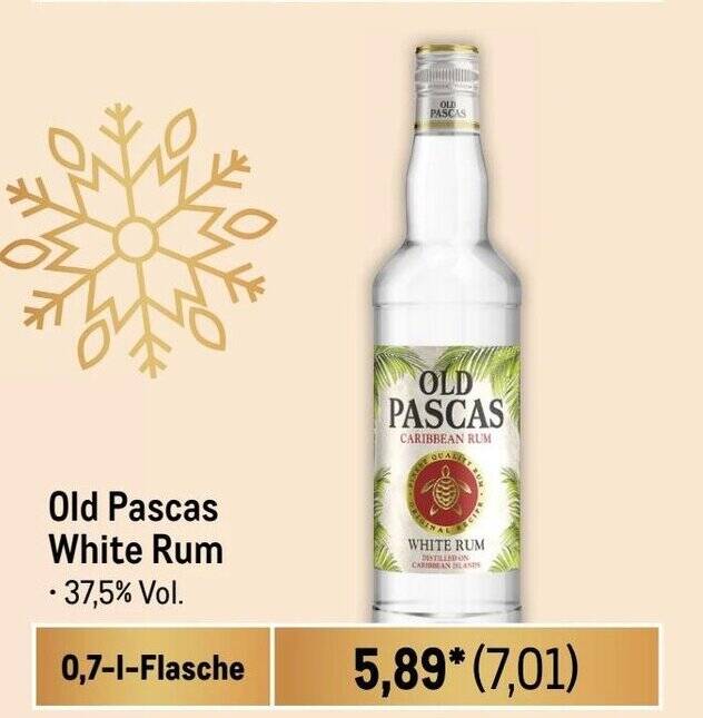 Old Pascas White Rum 0,7-1-Flasche Angebot bei METRO