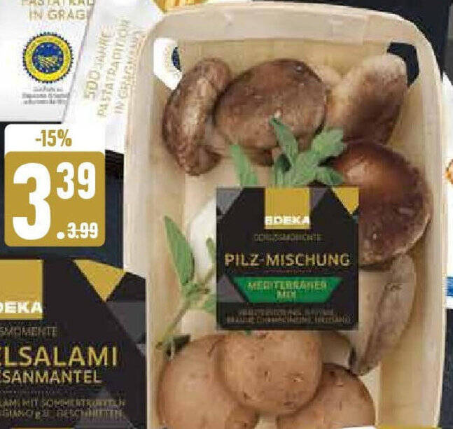 EDEKA GENUSSMOMENTE PILZ MIX 200 g Packung Angebot bei Edeka
