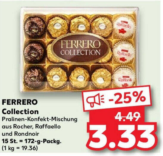 FERRERO COLLECTION 172 g Packg Angebot bei Kaufland