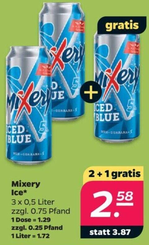 Mixery Ice 3 x 0,5 Liter Angebot bei NETTO