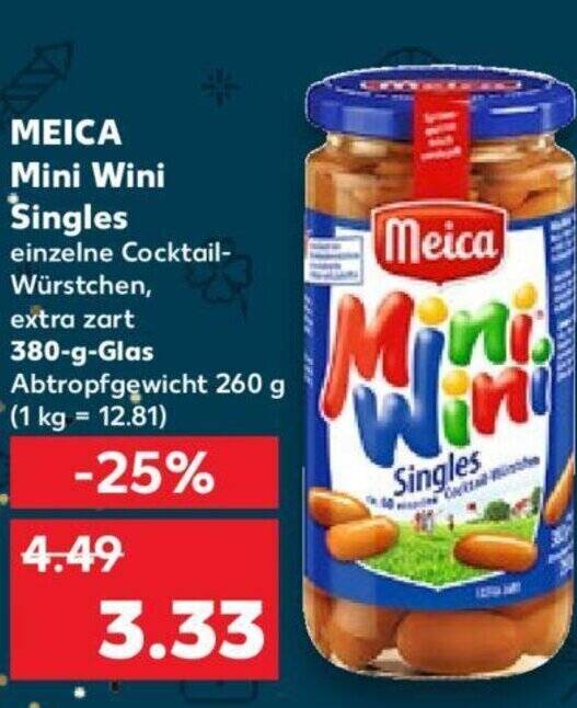 MEICA Mini Wini Singles 380-g-Glas Angebot bei Kaufland