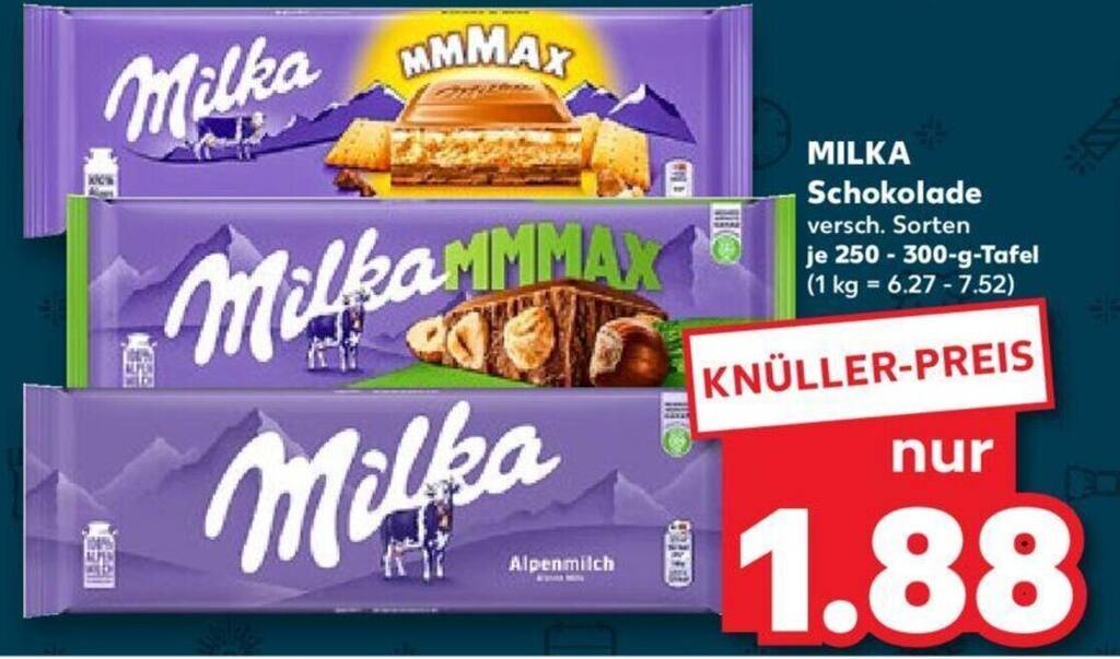 MILKA Schokolade 250 - 300-g-Tafel Angebot bei Kaufland