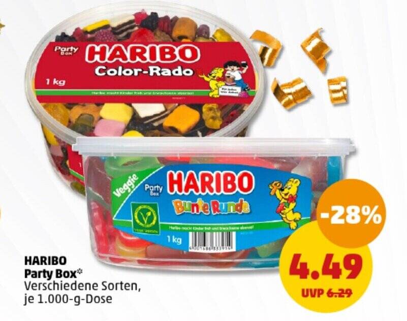 HARIBO Party Box 1.000-g-Dose Angebot bei PENNY