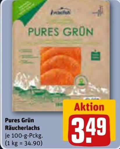 Pures Grün Räucherlachs 100-g-Pckg. Angebot bei REWE