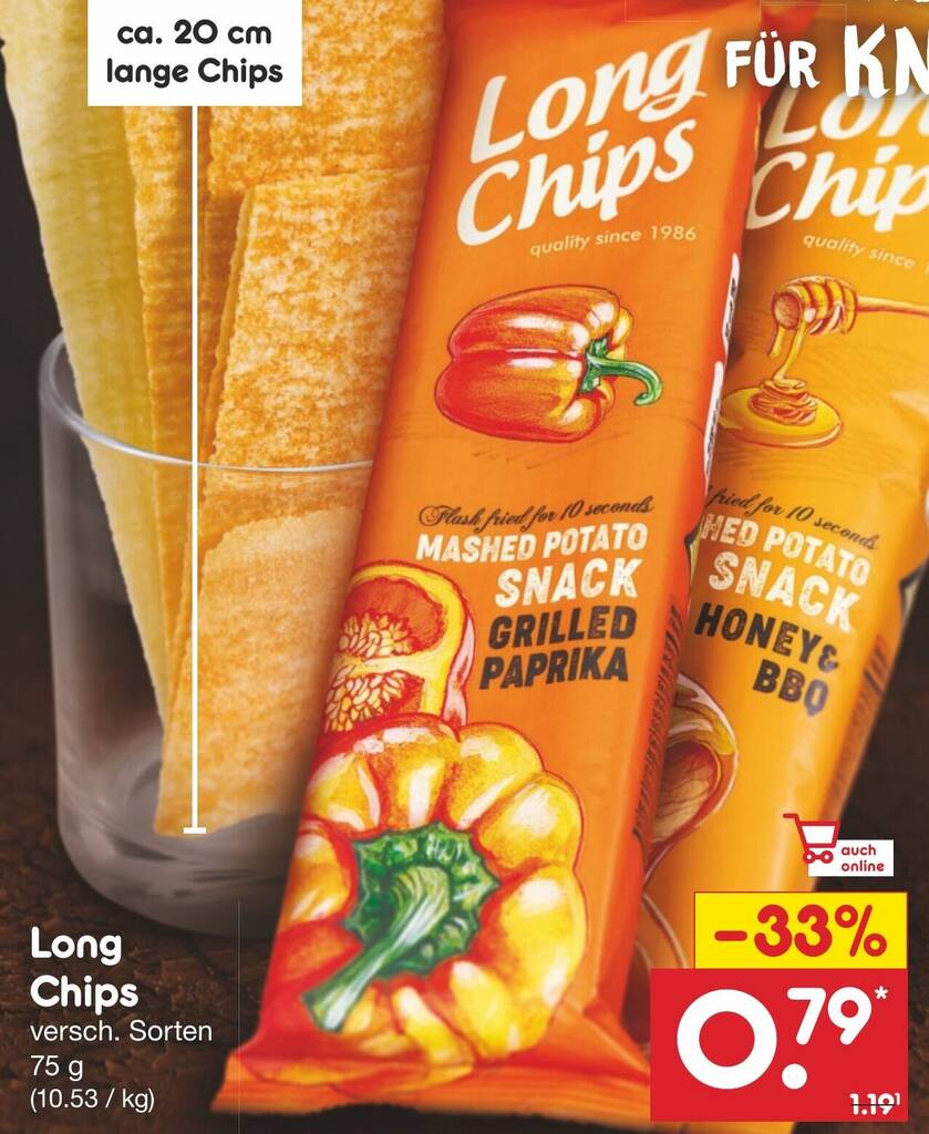Long Chips 75 g Angebot bei Netto Marken-Discount