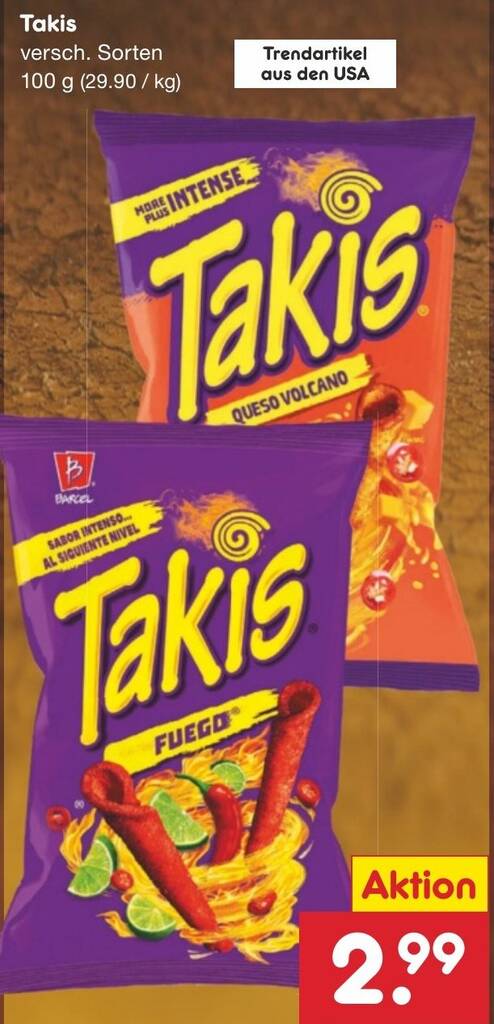 Takis 100 g Angebot bei Netto Marken-Discount