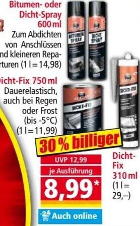 MR. HELPER Bitumen oder Dicht-Spray 600 ml Angebot bei Norma