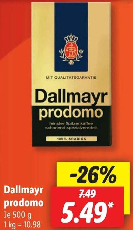 Dallmayr prodomo 500 g Angebot bei Lidl