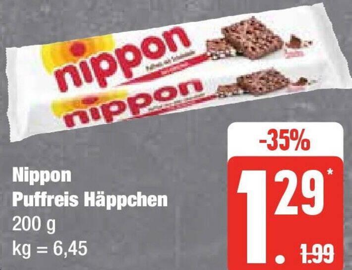 Nippon Puffreis Häppchen 200 g Angebot bei Edeka