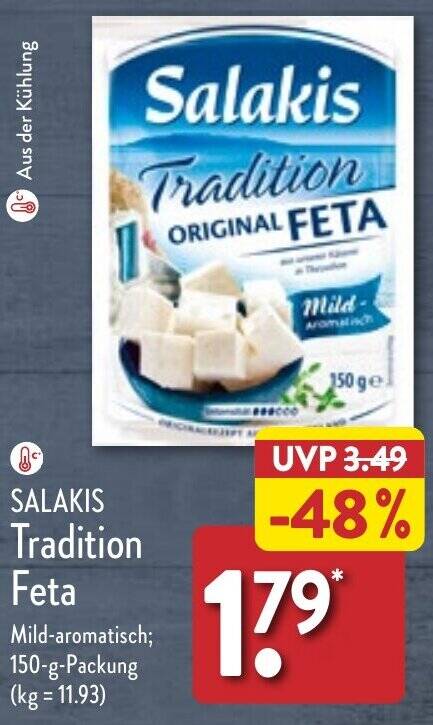SALAKIS Tradition Feta 150 g Packung Angebot bei Aldi Nord