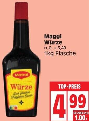 Maggi Würze 1kg Flasche Angebot bei Edeka