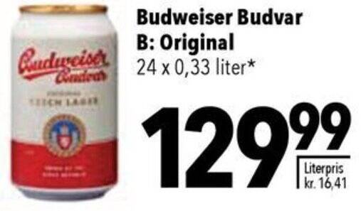 Budweiser Budvar B: Original 24x0,33 liter Angebot bei CITTI Markt