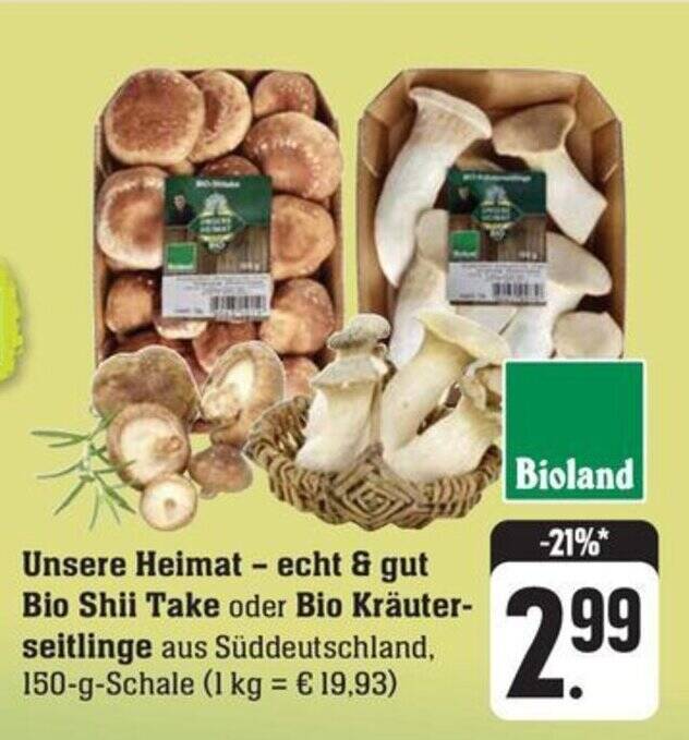 Unsere Heimat - echt & gut Bio Shii Take oder Bio Kräuterseitlinge aus ...