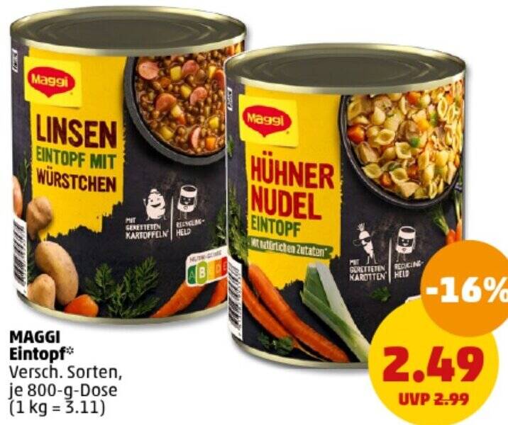 MAGGI Eintopf 800 g Dose Angebot bei PENNY
