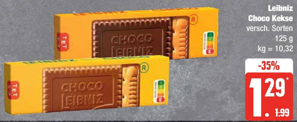 Leibniz Choco Kekse 125 g Angebot bei Edeka