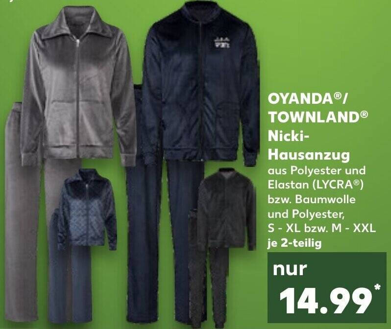 OYANDA/ TOWNLAND Nicki Hausanzug Angebot bei Kaufland