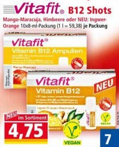 Vitafit B12 Shots 10x8 ml Packung Angebot bei Norma