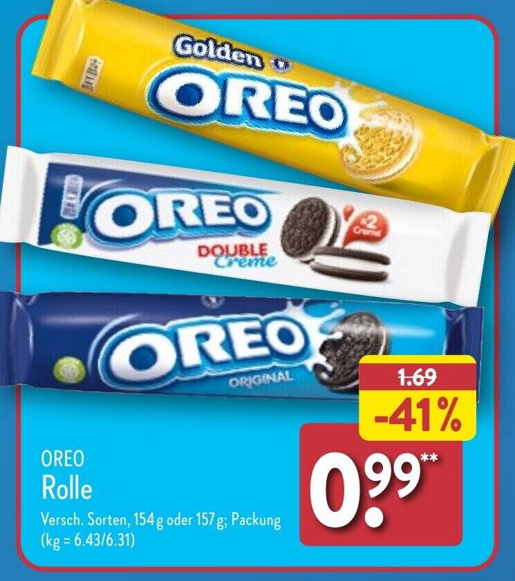 OREO Rolle 154 g oder 157 g Angebot bei Aldi Nord