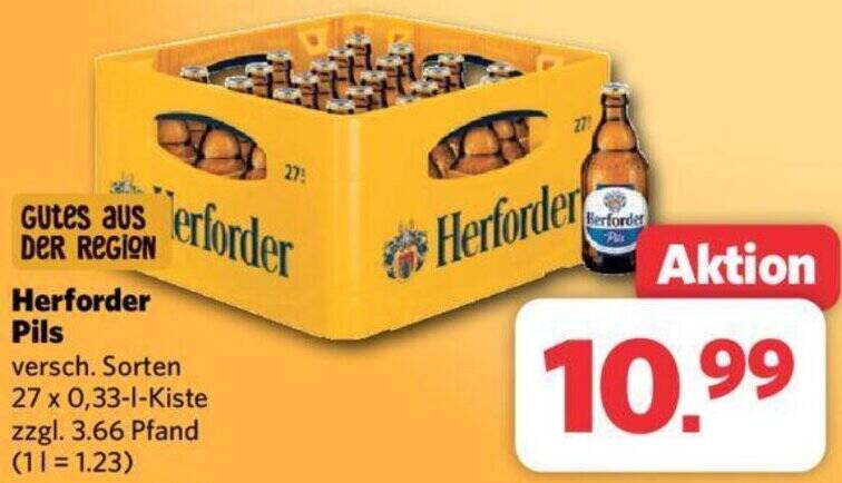 Herforder Pils 27x0,33 L Kiste Angebot bei Combi