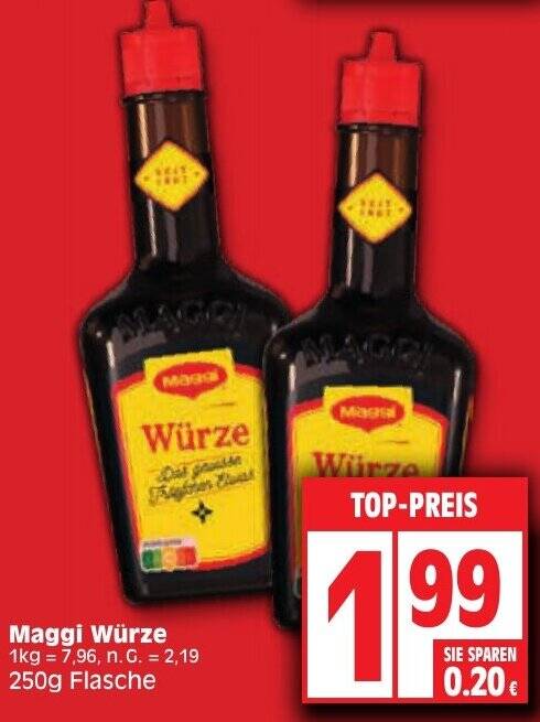 Maggi Würze 250 g Flasche Angebot bei Edeka
