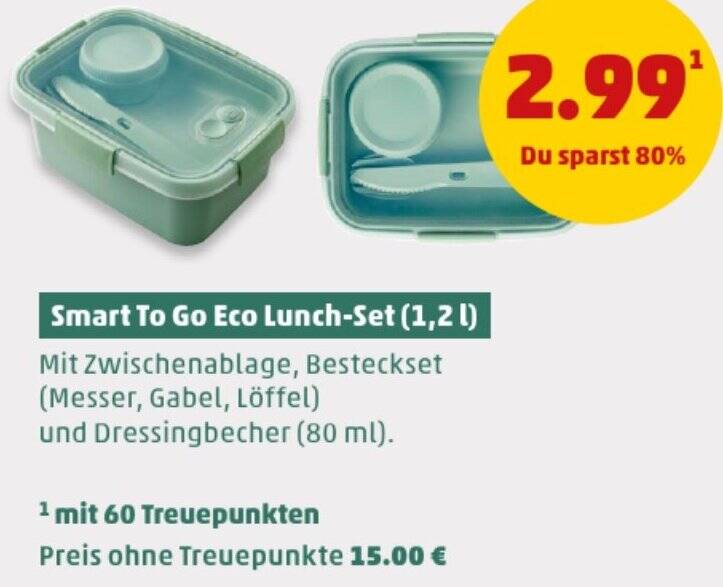 Smart To Go Eco Lunch-Set (1,2 L) Angebot bei PENNY