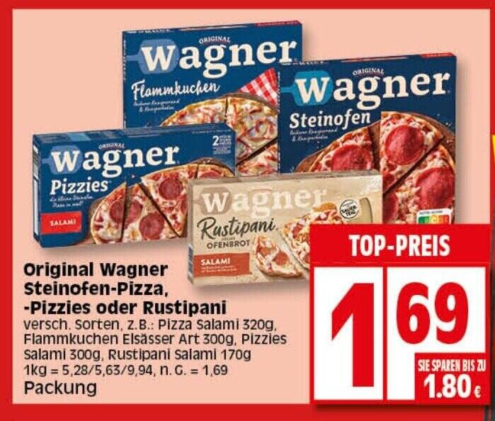 Original Wagner Steinofen-Pizza, -Pizzies oder Rustipani Angebot bei ...