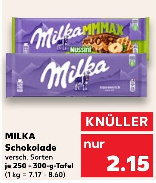MILKA Schokolade 250 - 300-g-Tafel Angebot bei Kaufland