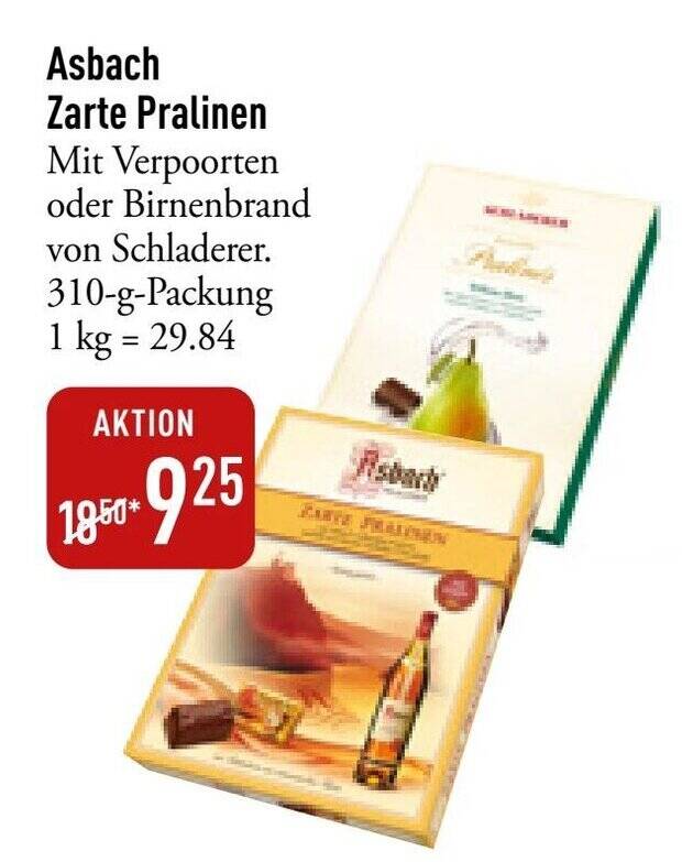Asbach Zarte Pralinen 310g Angebot bei Galeria Markthalle