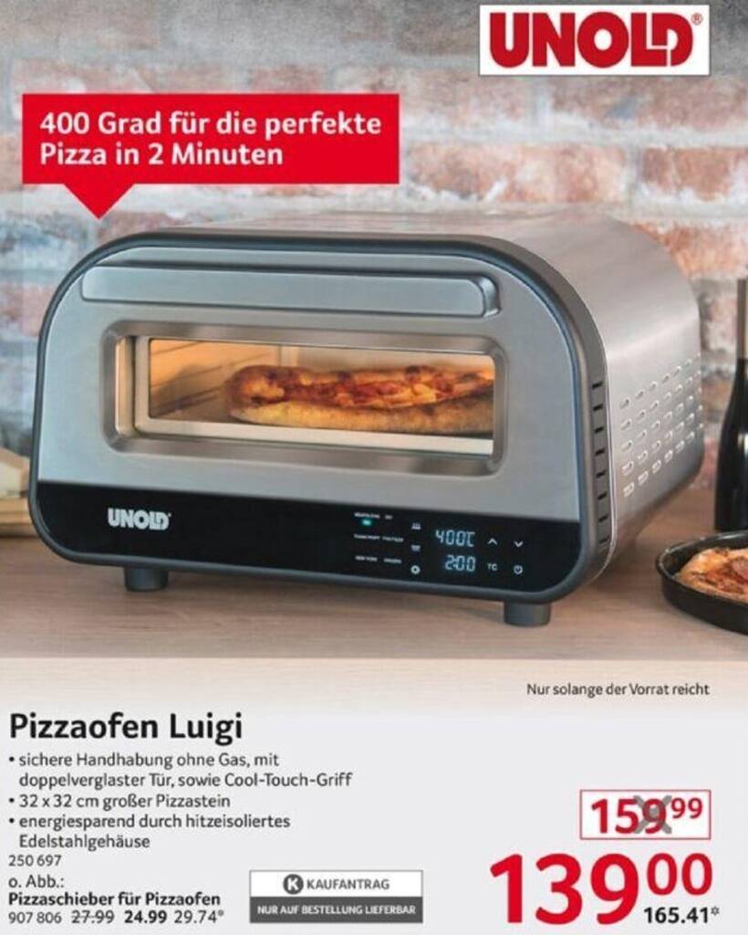 UNOLD Pizzaofen Luigi Angebot bei Selgros