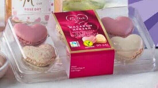 Für Dich Frische Macaron Herzen 6x 15 g Angebot bei Lidl