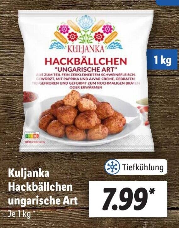 Kuljanka Hackbällchen ungarische Art 1 kg Angebot bei Lidl