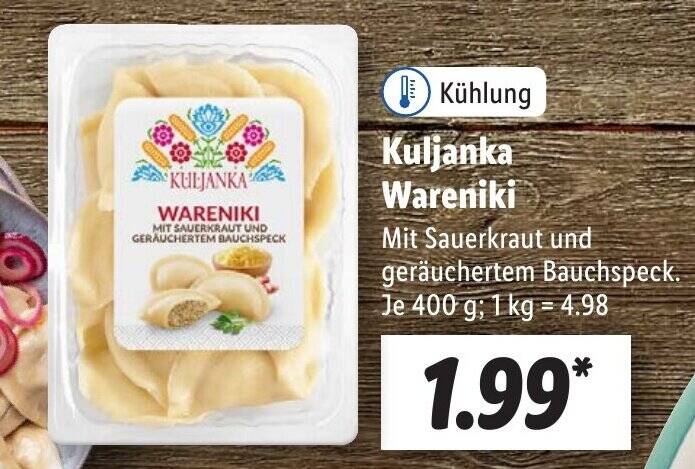 Kuljanka Wareniki 400 g Angebot bei Lidl