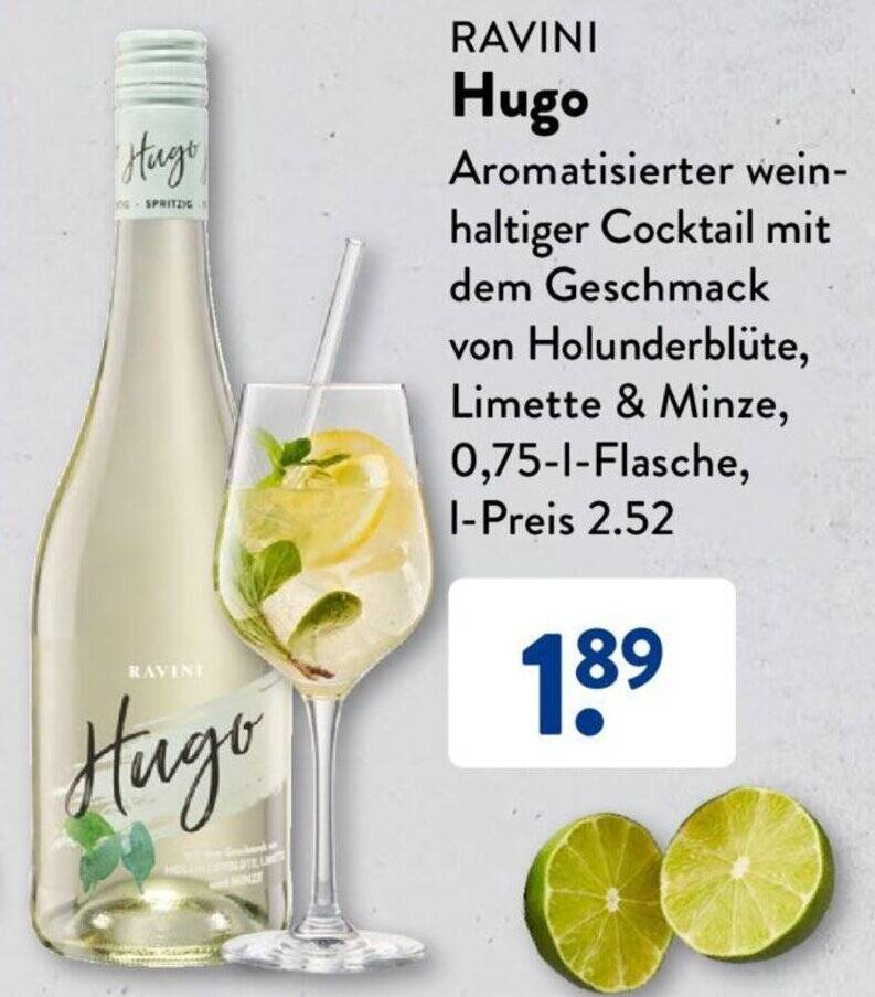 RAVINI Hugo 750ml Angebot bei Aldi Süd
