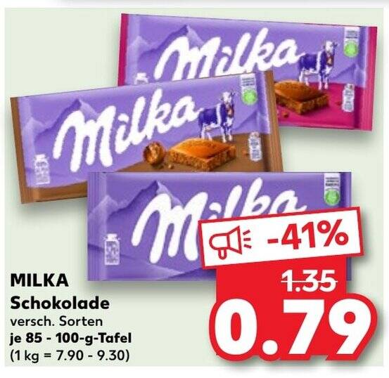 MILKA Schokolade 85-100-g-Tafel Angebot bei Kaufland