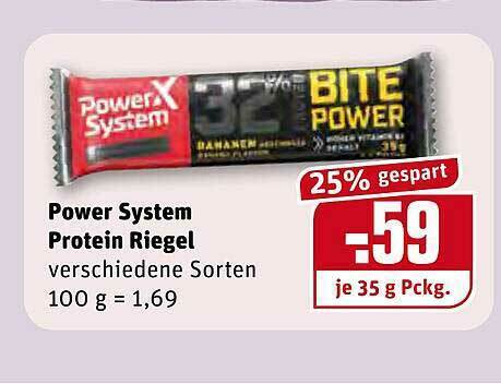 Power System Protein Riegel Angebot bei REWE Kaufpark