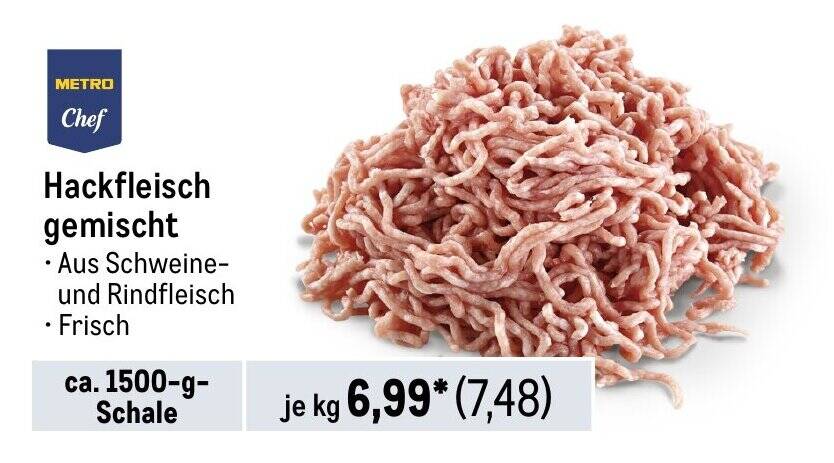 METRO Chef Hackfleisch gemischt je kg Angebot bei METRO